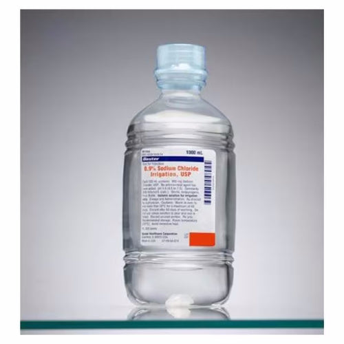 Sodium Chloride 0.9% Bottle - Saline Irrigation Solution - 1000ml - Ca